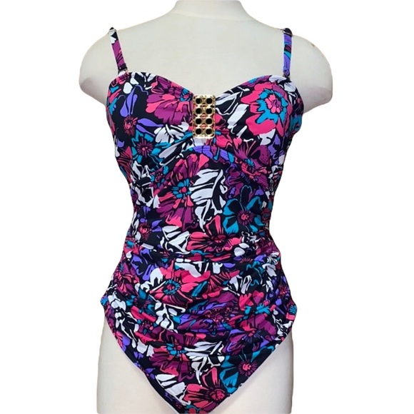 Anne Cole | Swim | Anne Cole Swimsuit Bright Floral One Piece 2 | Poshmark